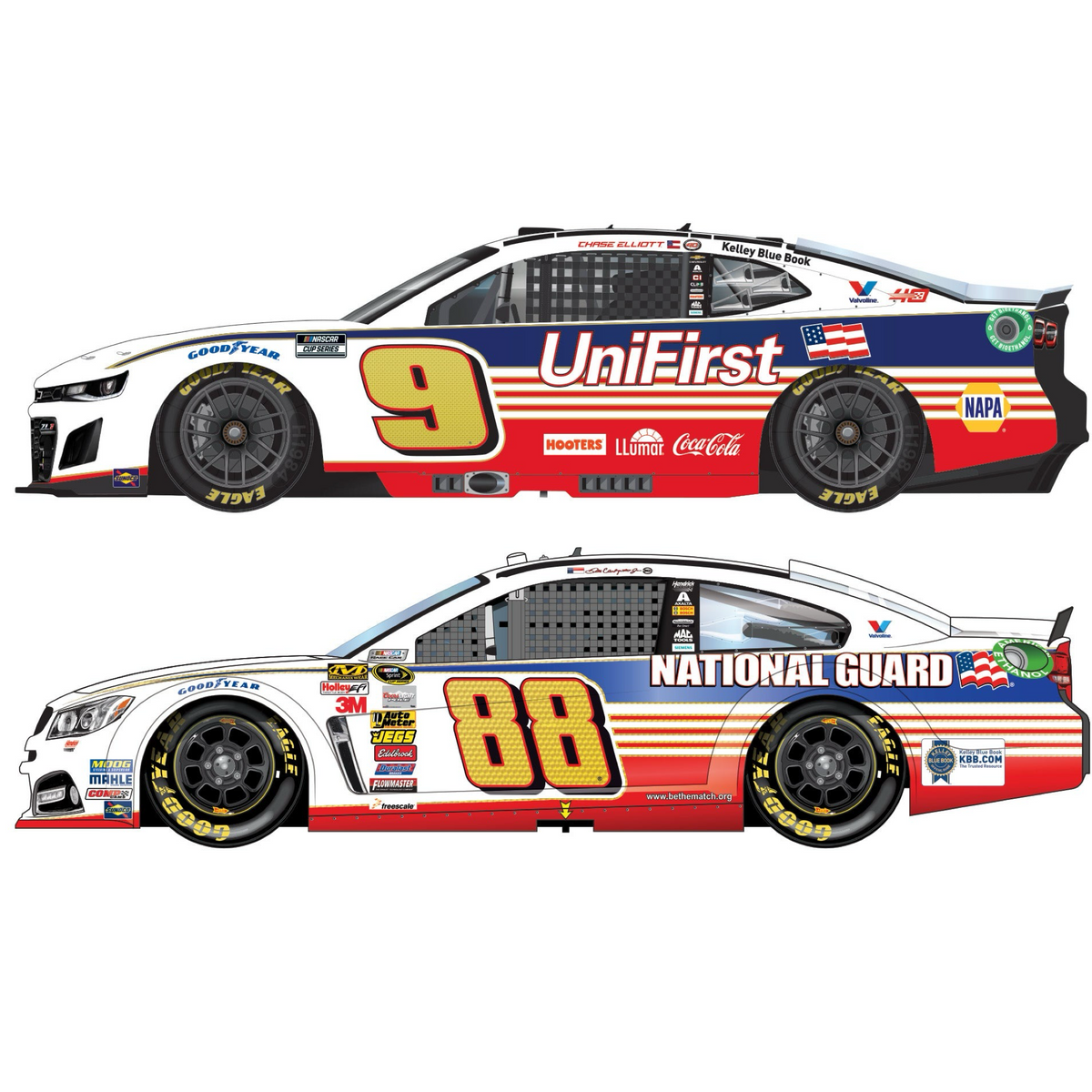 2024 ELLIOTT & EARNHARDT ARC REGULAR PAINT 1:24 2 PACK DIE-CAST SET ...